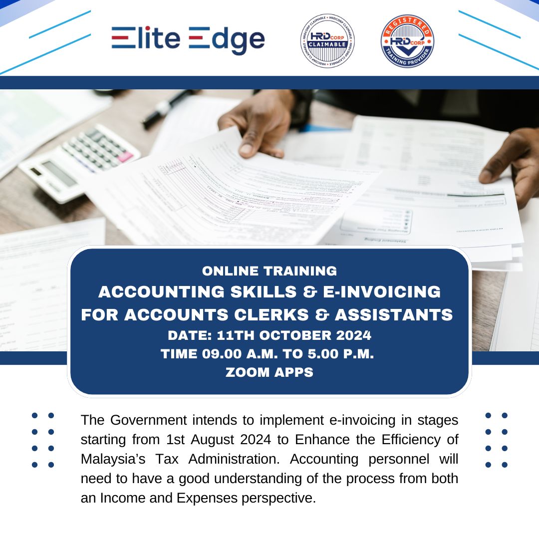 ACCOUNTING SKILLS & E-INVOICING FOR ACCOUNTS CLERKS & ASSISTANTS ...