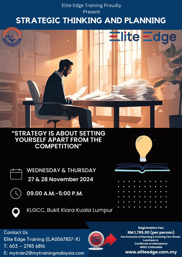 STRATEGIC THINKING AND PLANNING (2 DAYS) – ELITE EDGE