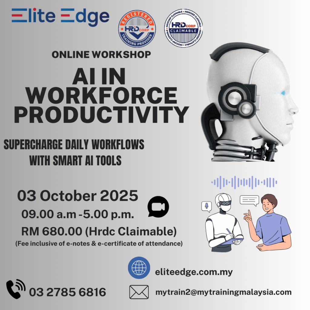 AI IN WORKFORCE PRODUCTIVITY – REMOTE LEARNING (1 DAY) – ELITE EDGE